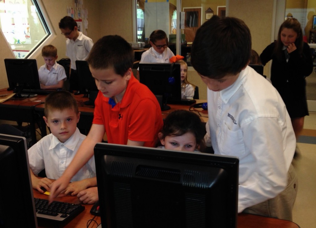 Fourth Graders Assist First Grade Friends in The Lower School Computer ...