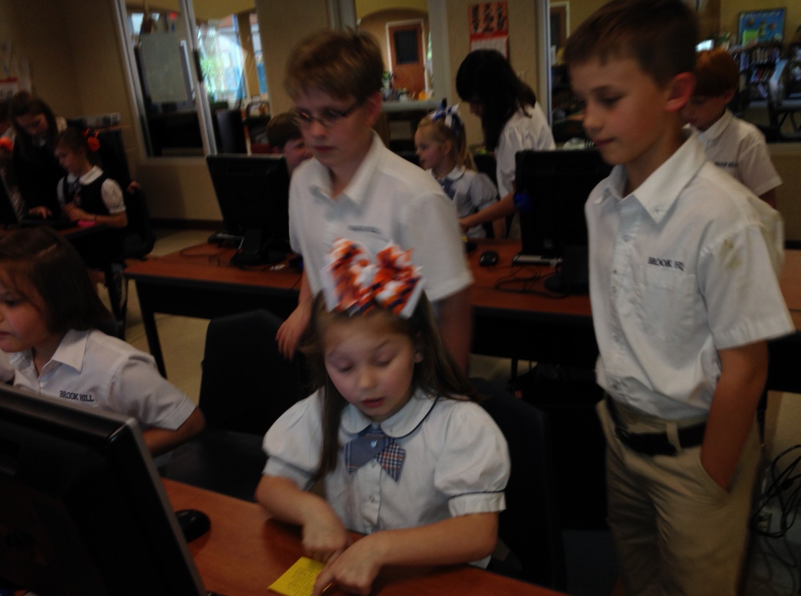 Fourth Graders Assist First Grade Friends in The Lower School Computer ...