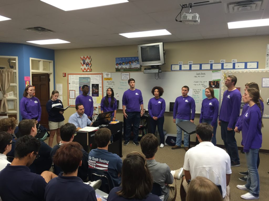 One Voice Performs for Students - The Brook Hill School