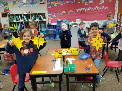 First grade crafted stars in class to remind them of Jesus - The Brook ...