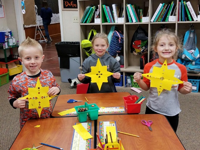 First grade crafted stars in class to remind them of Jesus - The Brook ...