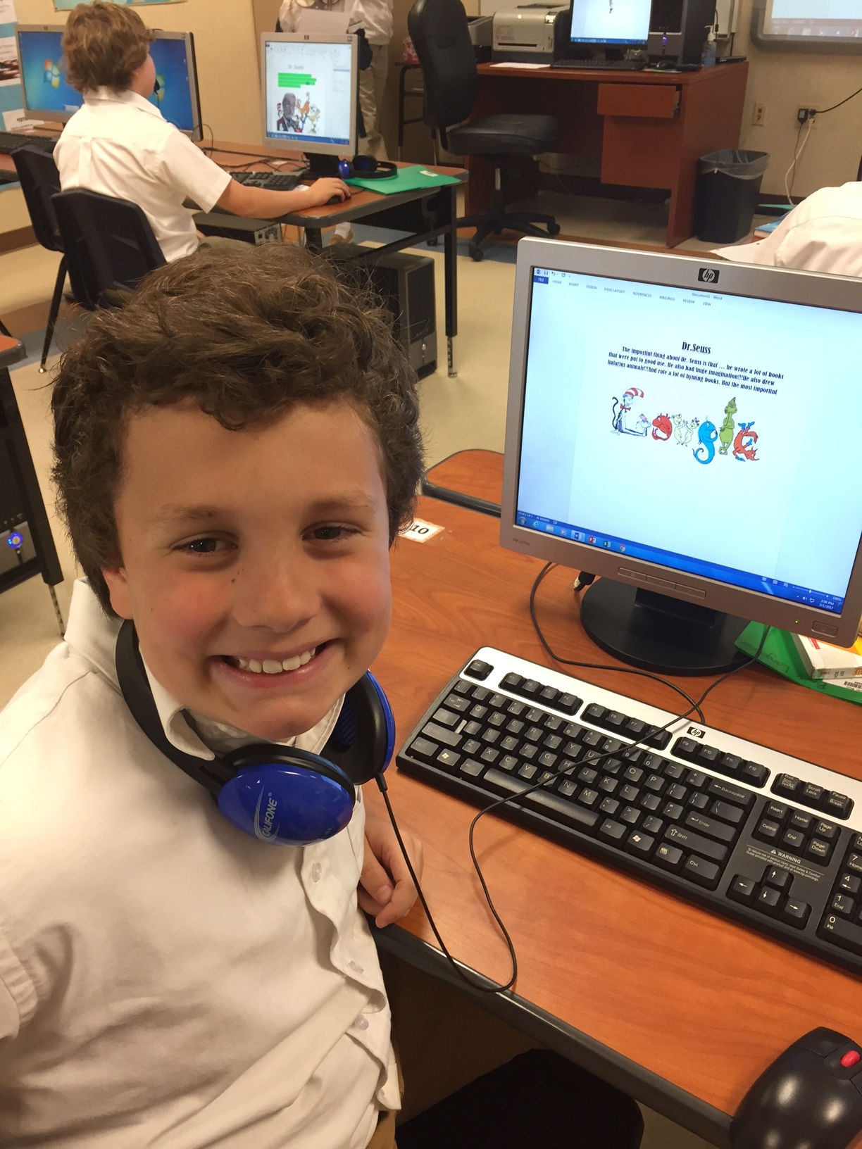 Library Media Center researches Dr. Seuss - The Brook Hill School